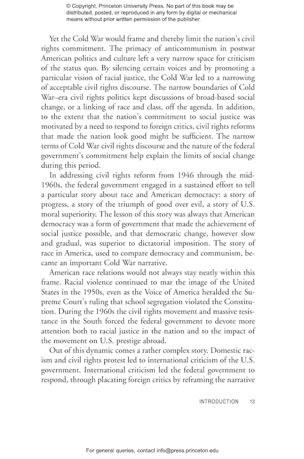 Cold War Civil Rights | Princeton University Press
