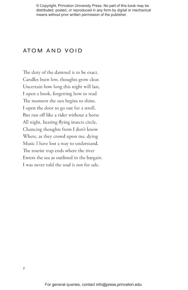 Atom and Void | Princeton University Press