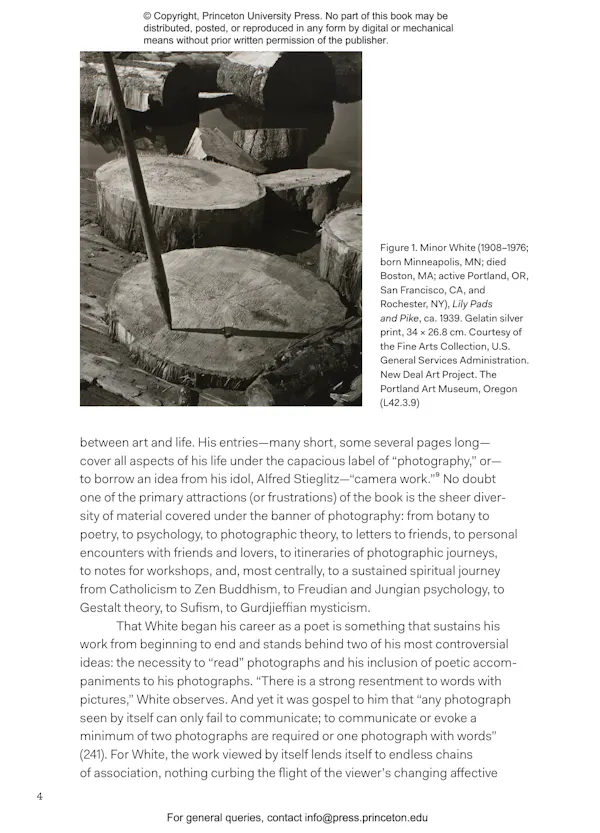 Minor White, Memorable Fancies | Princeton University Press