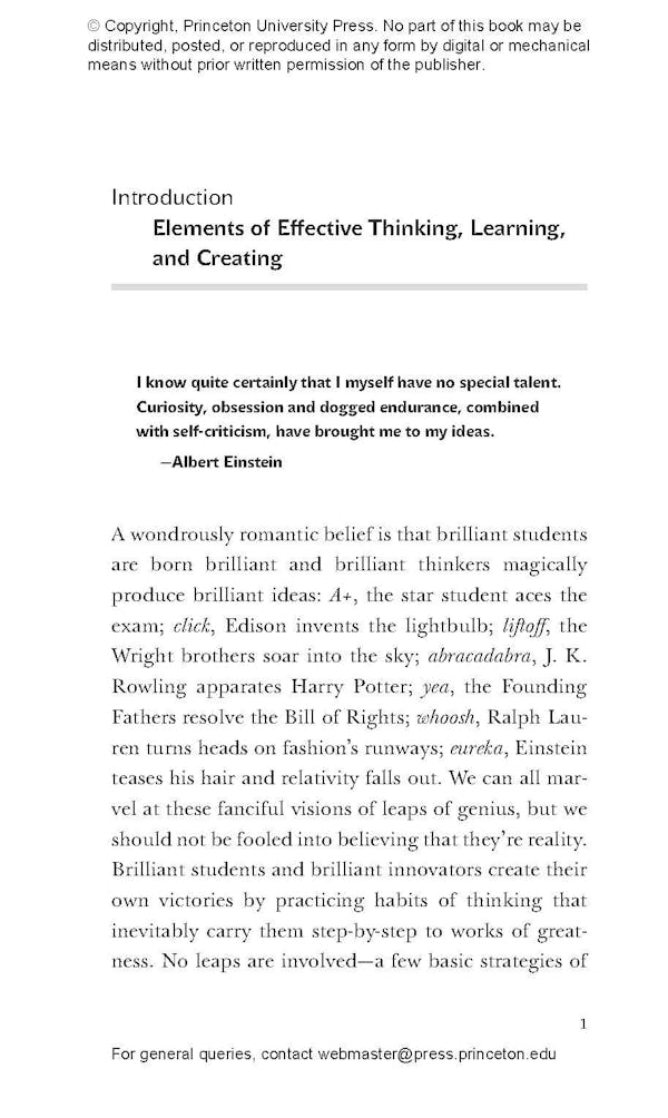The 5 Elements of Effective Thinking | Princeton University Press