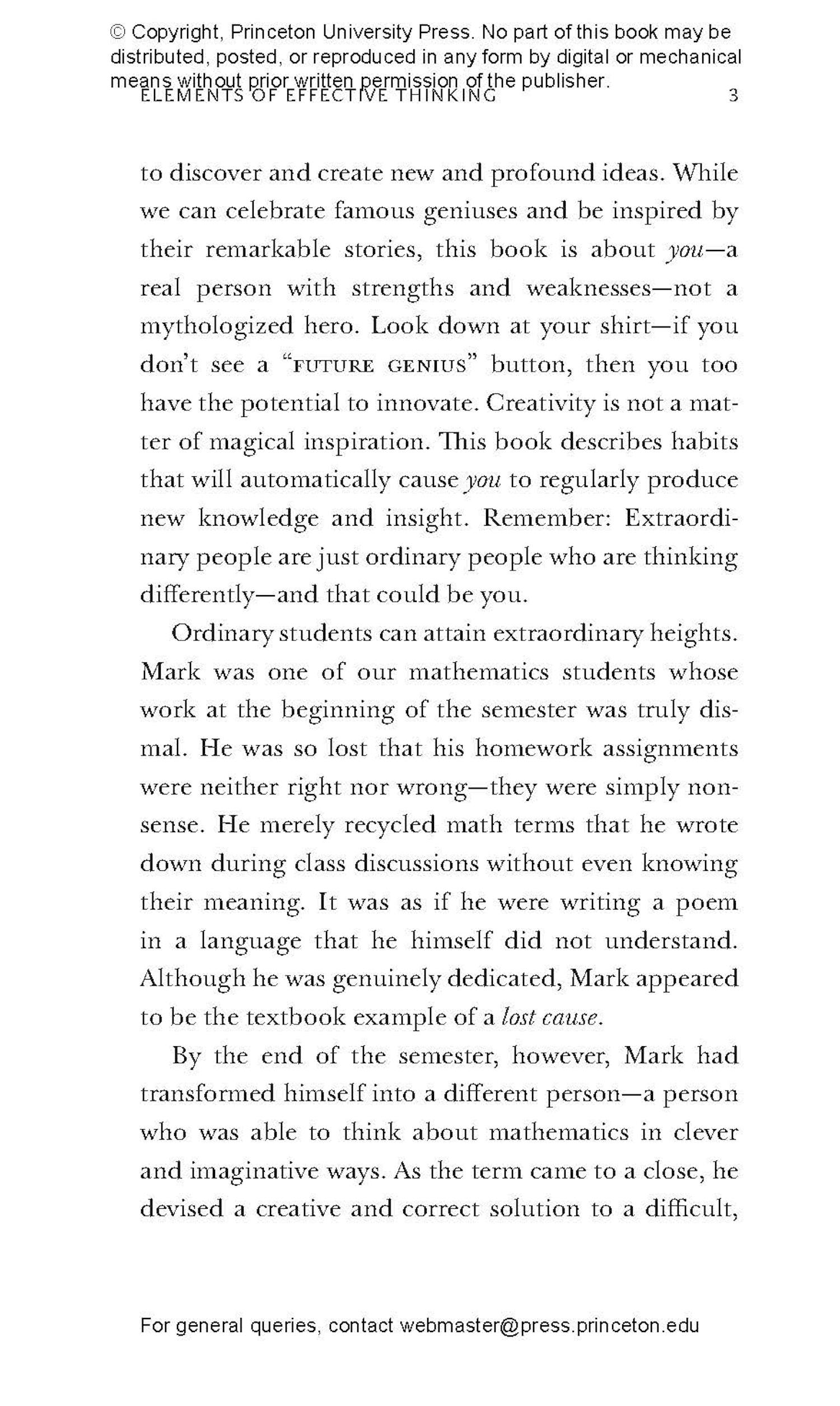 The 5 Elements of Effective Thinking | Princeton University Press