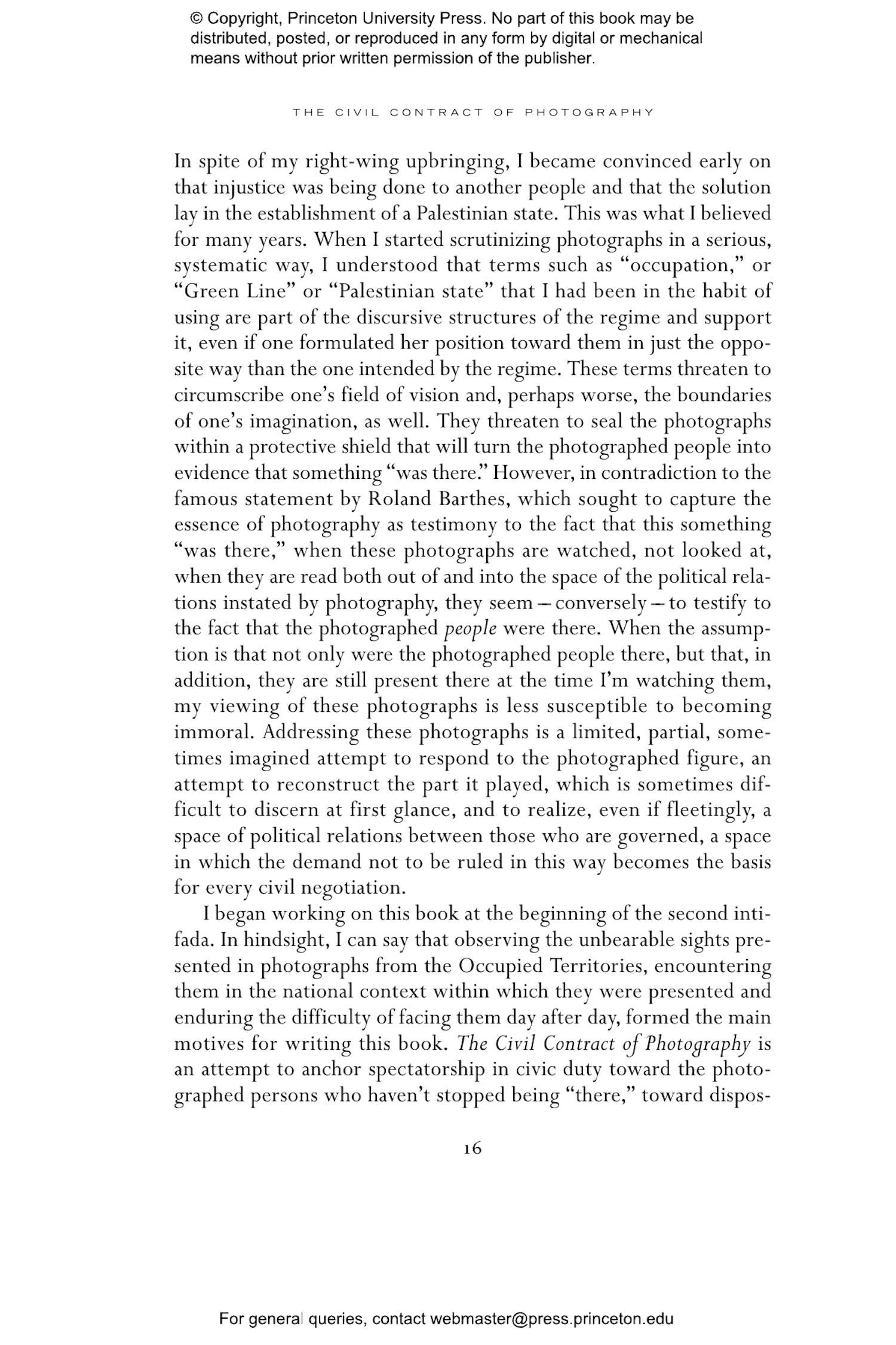 The Civil Contract of Photography | Princeton University Press