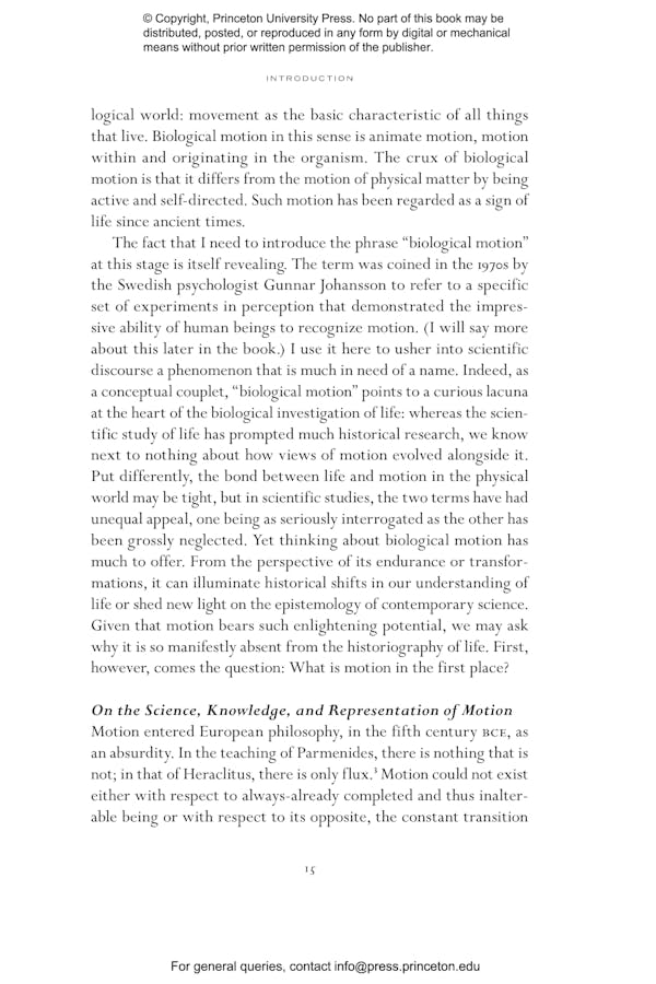 Biological Motion | Princeton University Press